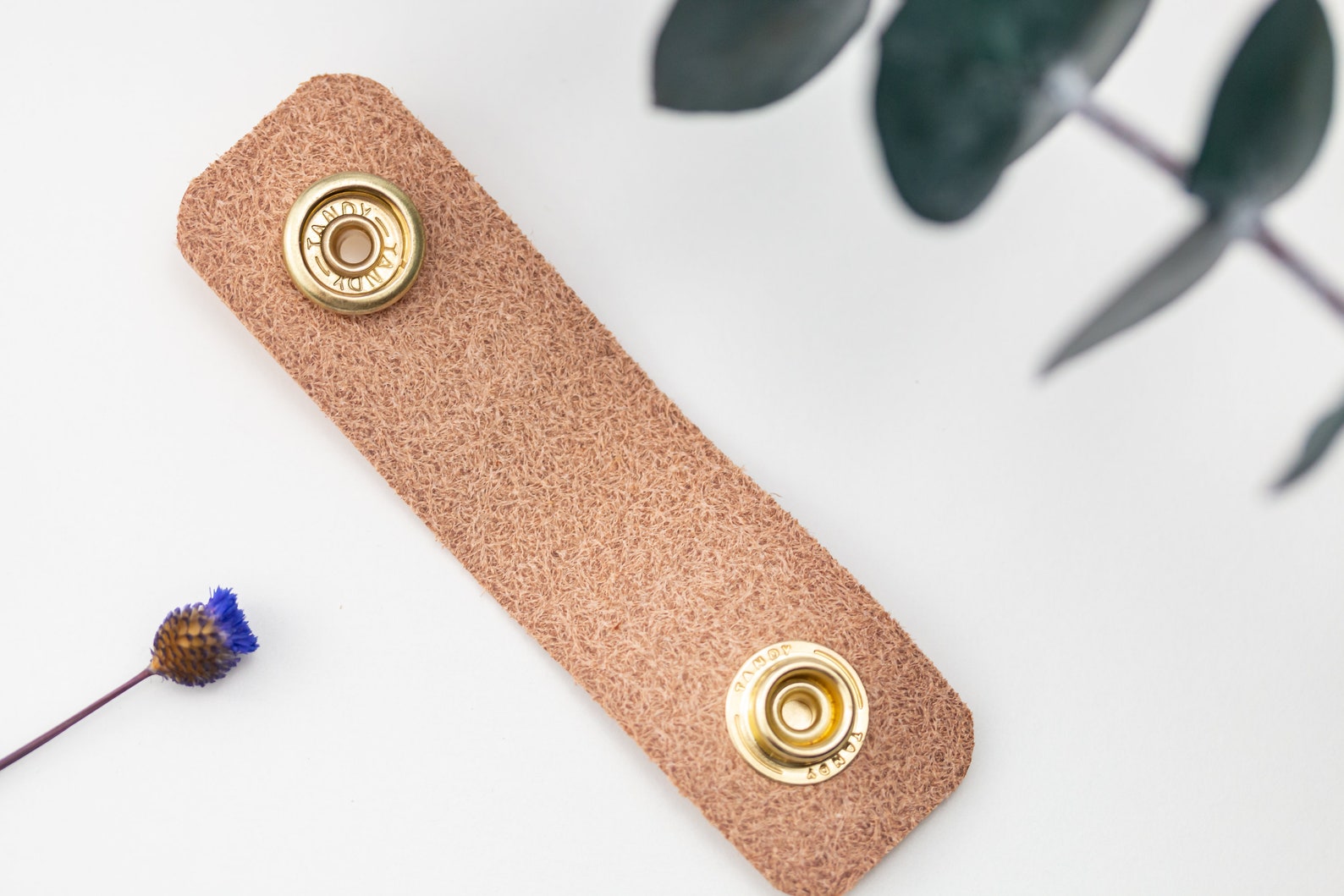 Leather Cord Keeper Set Personalized Leather Cord Holder | Etsy