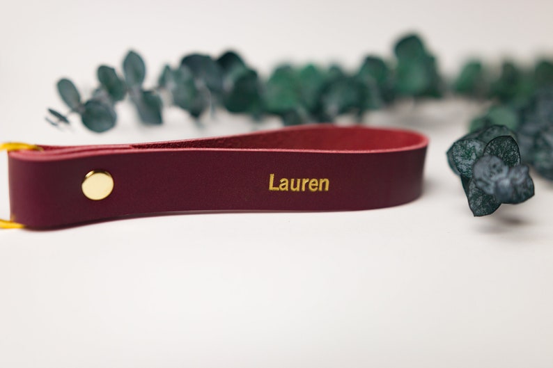 Custom Leather Keychain Wristlet Key Fob for Men Personalized | Etsy