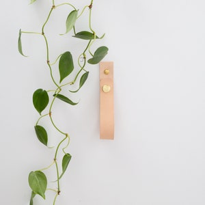 Leather Snapping Wall Hook Snap Closure - Minimal Modern Decor Design ...