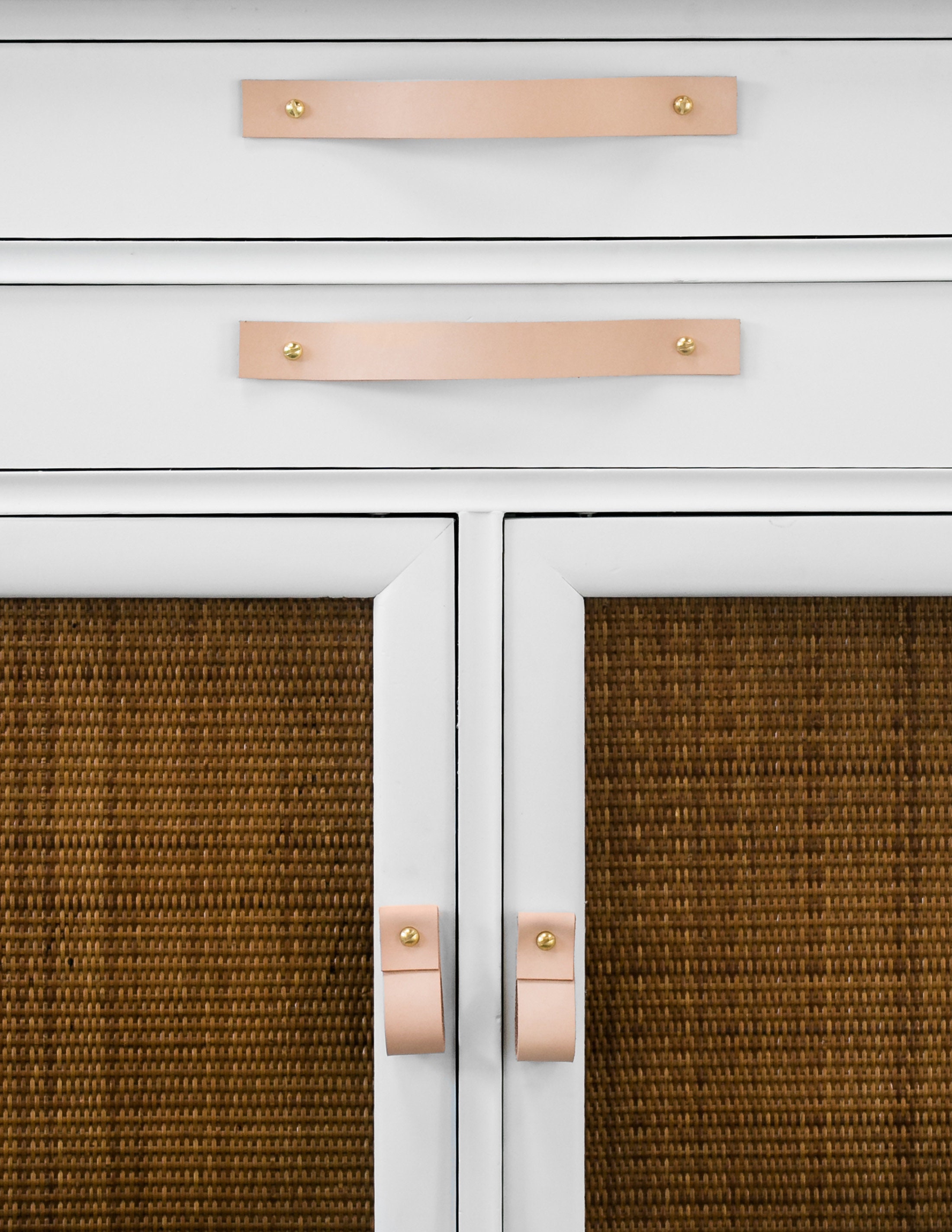 SM Leather Pull Flat End dresser drawer handles for kitchen | Etsy