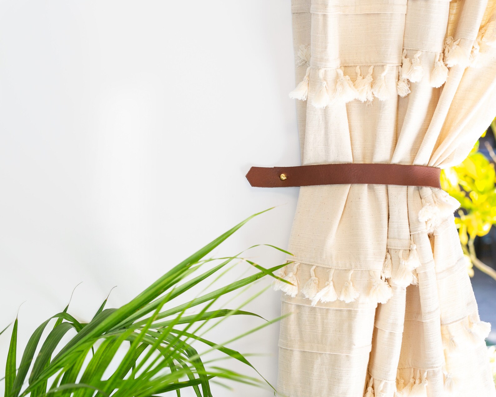 Minimalist Leather Curtain Hold Back Modern Window Treatments - Etsy