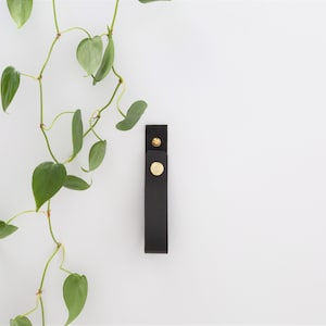 Leather Snapping Wall Hook Snap Closure - Minimal Modern Decor Design ...