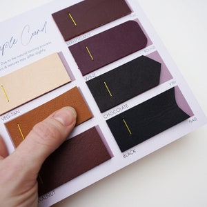 Sample Card for Leather Options, Leather Swatches From Keyaiira, Mix ...