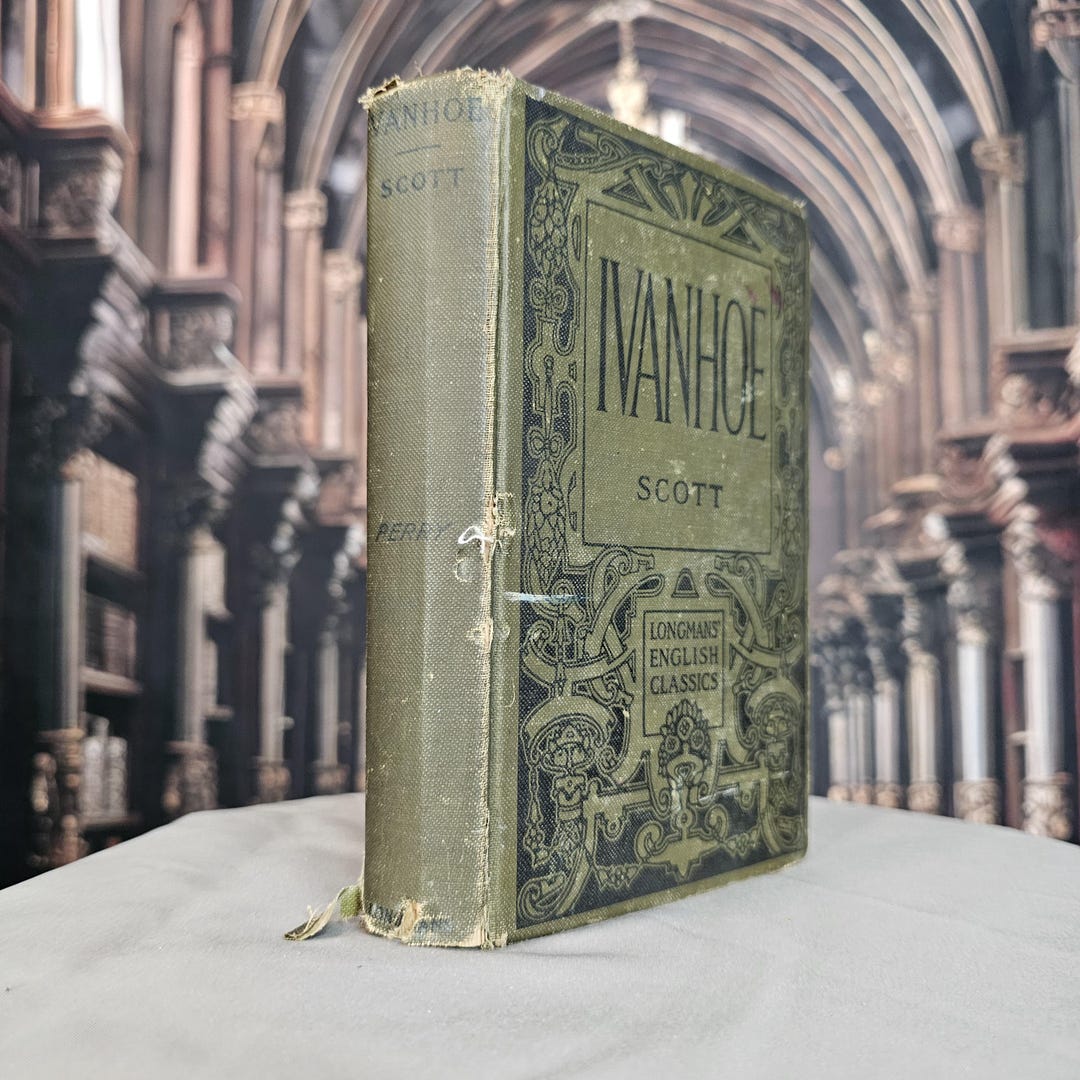 Antique Edwardian 1913 Khaki Green Hardback Book "ivanhoe" Sir Walter Scott - Etsy