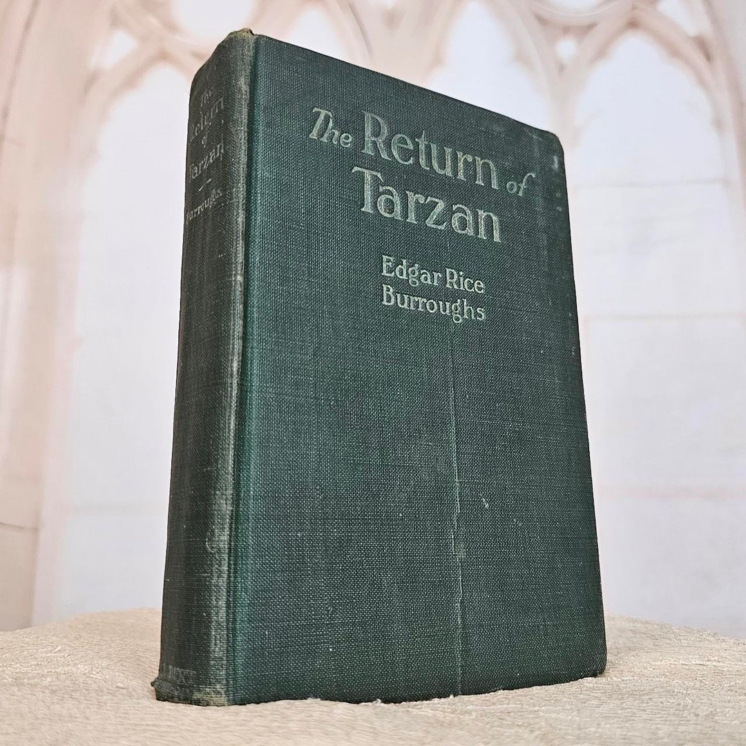 1915 Rare Early Copy Return of Tarzan Green Antique Book Hard Cover ...