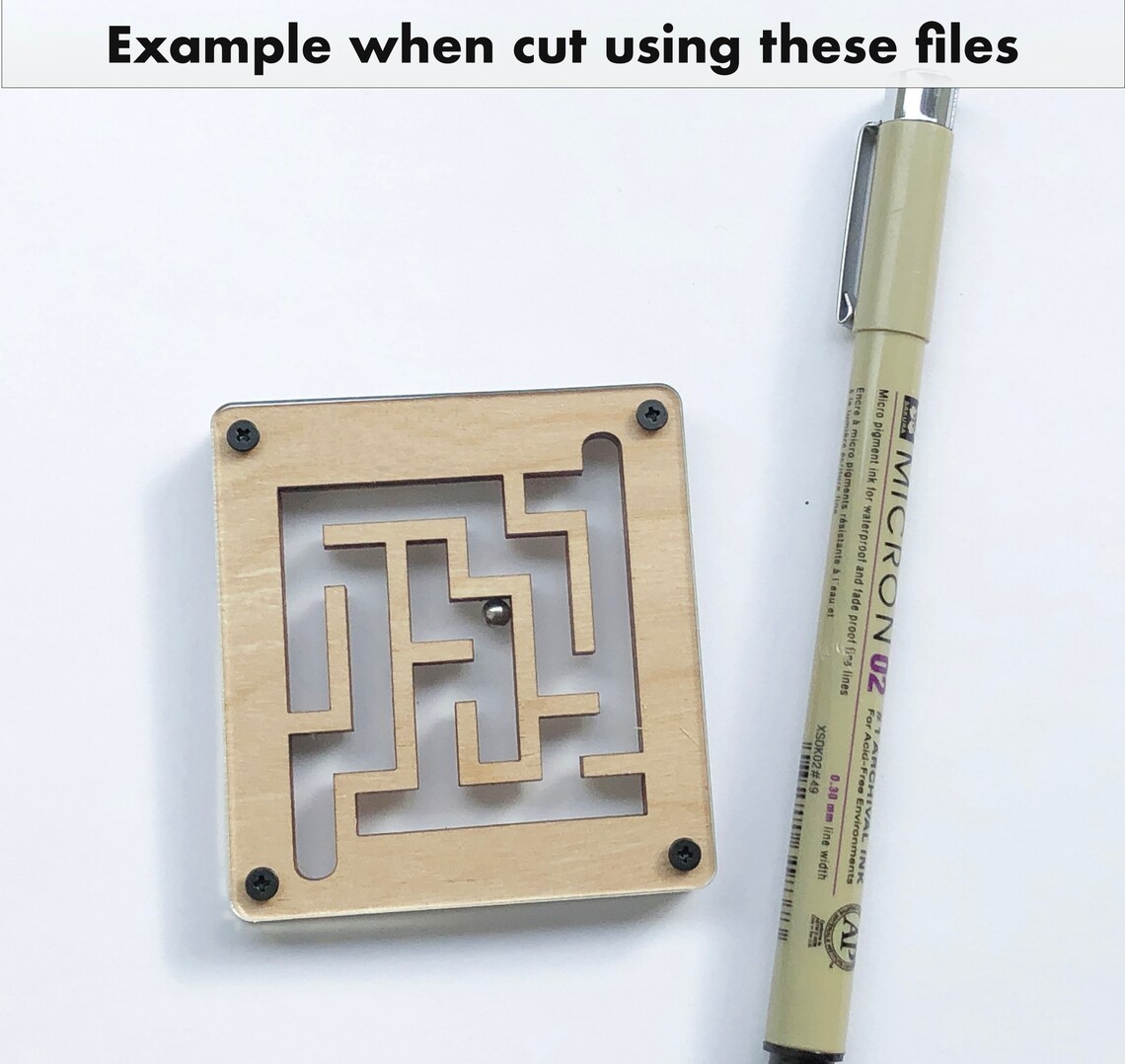 Mini Ball Maze - Svg+pdf+eps+dxf Laser Cut Files - INSTANT DOWNLOAD - Etsy
