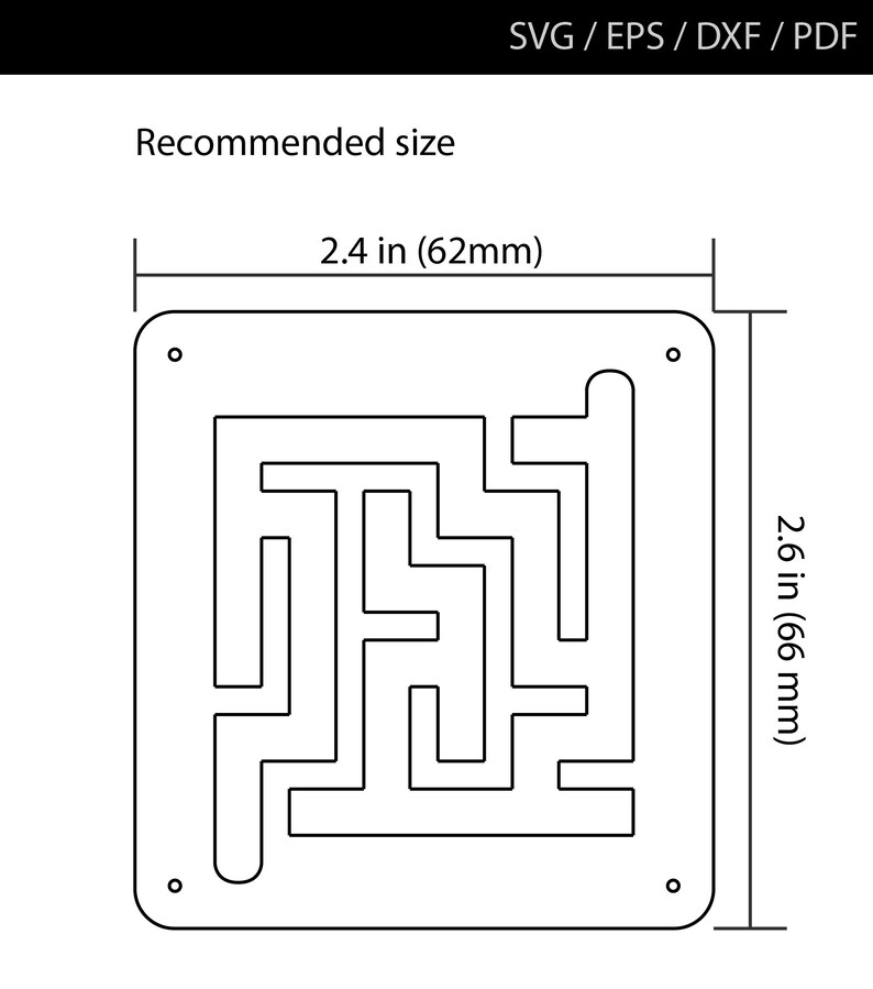 Mini Ball Maze - Svg+pdf+eps+dxf Laser Cut Files - INSTANT DOWNLOAD - Etsy