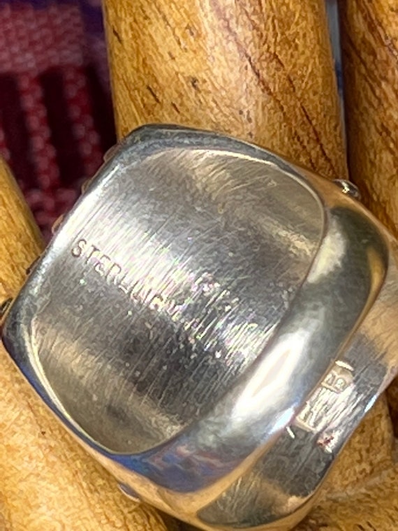 Navajo Lapis Inlay Men's Ring Artist Edward Becenti N… - Gem