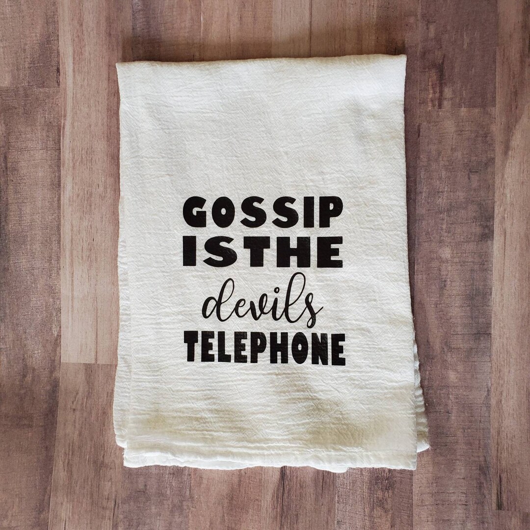 Gossip is the Devils Telephone/funny Kitchen Towels/funny Kitchen Decor ...