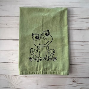 Frog Themed Dish Towels Frog Lover Gifts Frog Kitchen Towels Cute ...