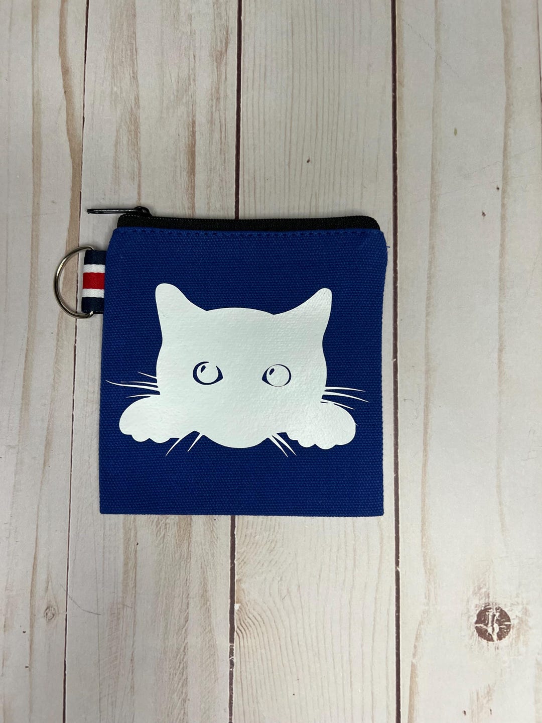 Cat Face Canvas Coin Purse - Cat Lover Gift - Etsy