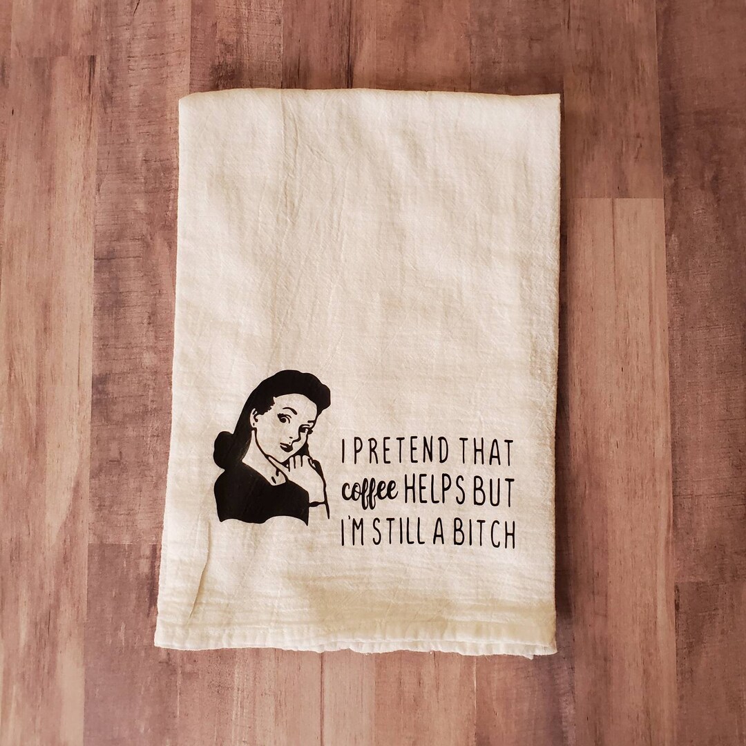 Coffee Drinker Dish Towel/funny Kitchen Towels/funny Dish Towels/adult ...