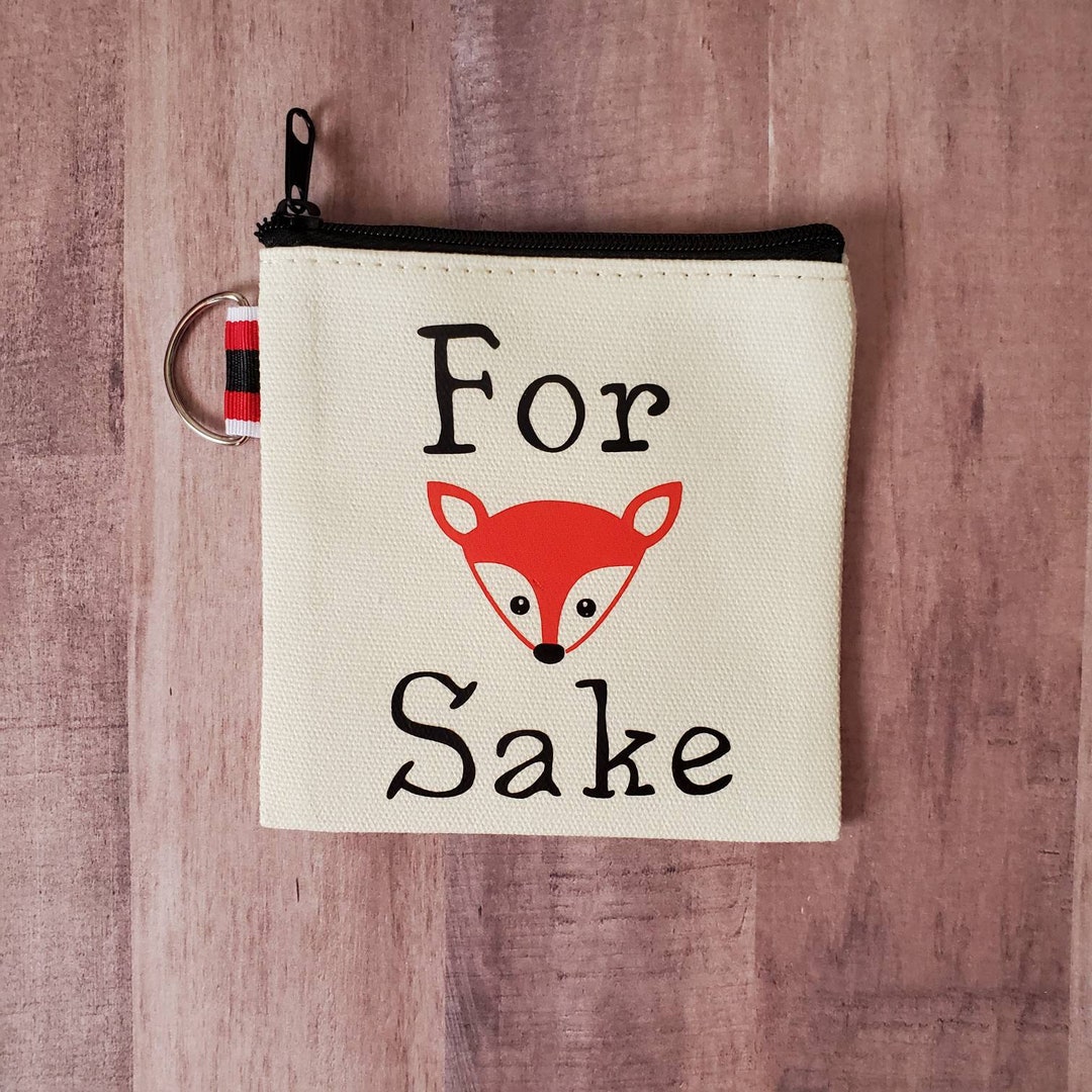 Fox Coin Purse: Canvas Pouch With Keychain - Etsy