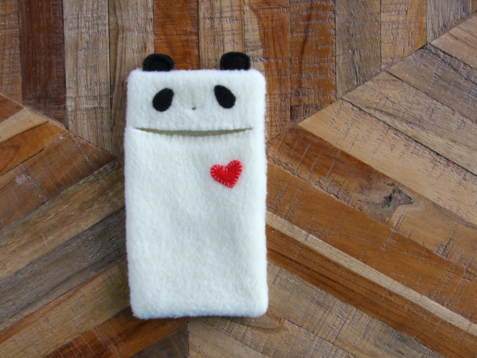 Panda Phone Case, Fleece Phone Case, Animal Phone Case, Phone Sleeve ...