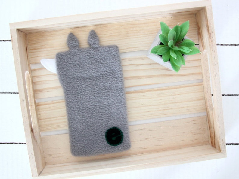 Rhino Phone Case, Fleece Phone Case, Animal Phone Case, Rhinoceros ...