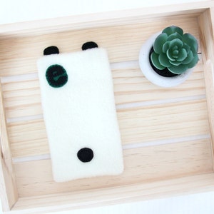 Panda Phone Case, Fleece Phone Case, Animal Phone Case, Phone Sleeve ...
