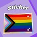 Holographic Progress Pride Flag Sticker - Etsy