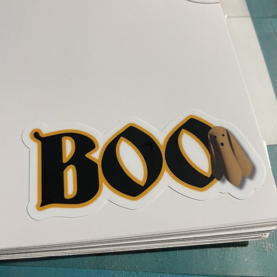 Halloween Boo With Ghost Sticker - Etsy
