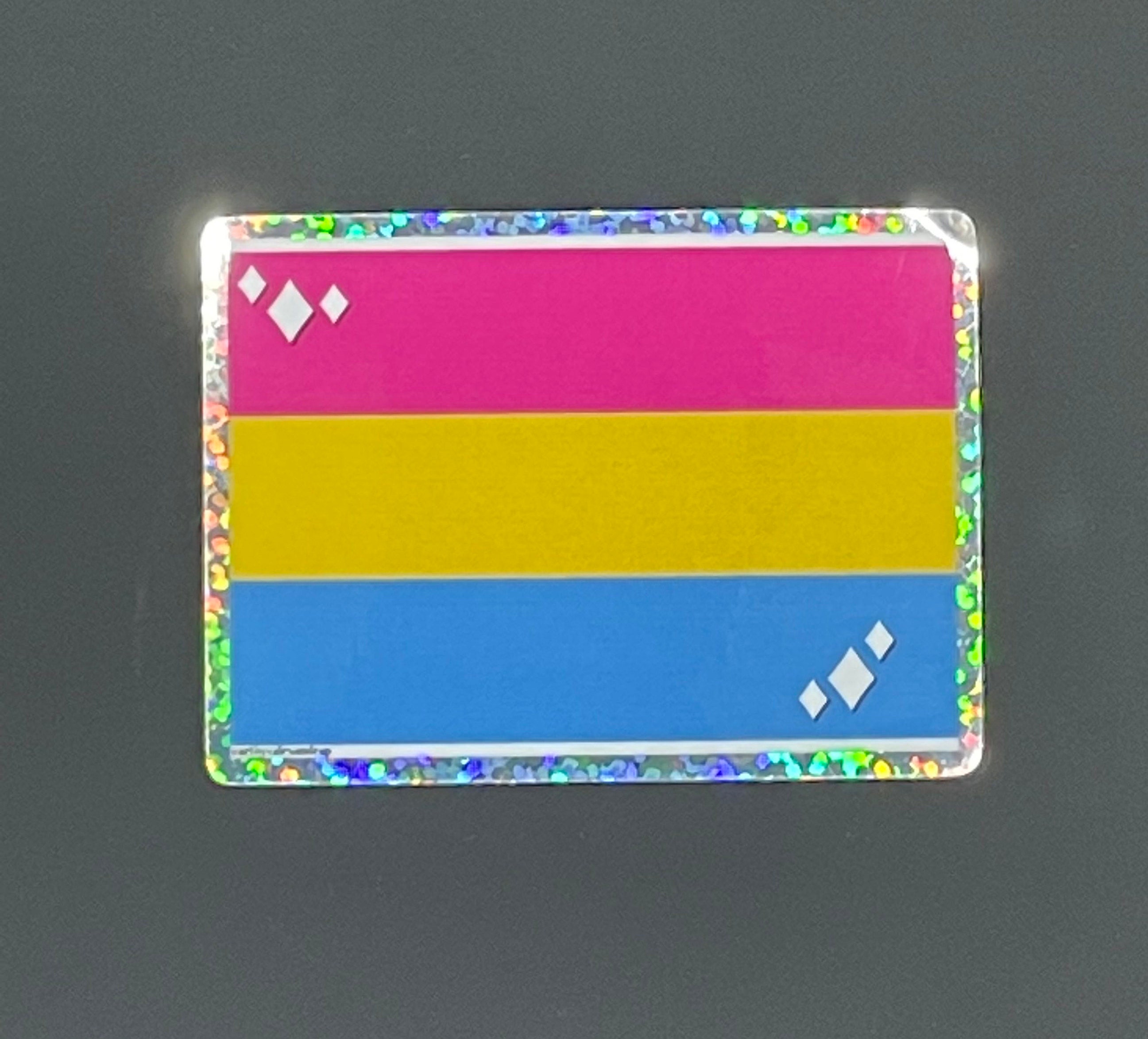 Pansexual Flag Sticker Holographic Pride Sticker - Etsy