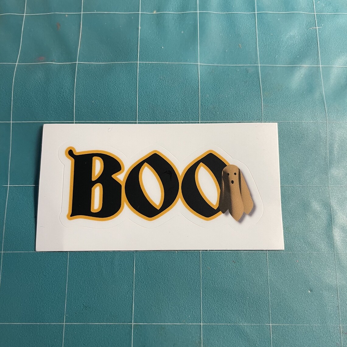 Halloween Boo With Ghost Sticker - Etsy