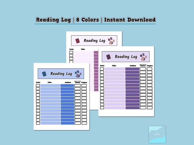 Reading Log Printable Book Tracker for Adults Kids and - Etsy