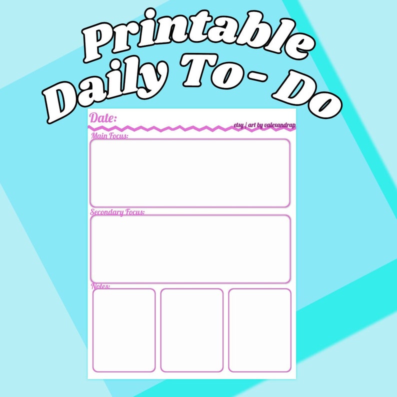 Digital Strawberry Pink Daily to Do List, List Planner - Etsy