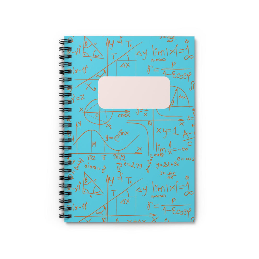 Math Themed Spiral Notebook - Ideal for Students, Engineers, and ...