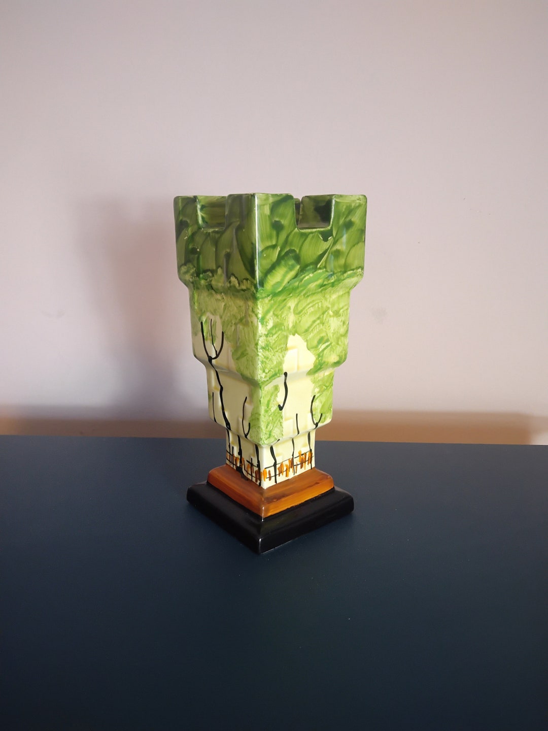 Art Deco 1930s Hand Painted Castle/tower Vase by Myott and Sons - Etsy
