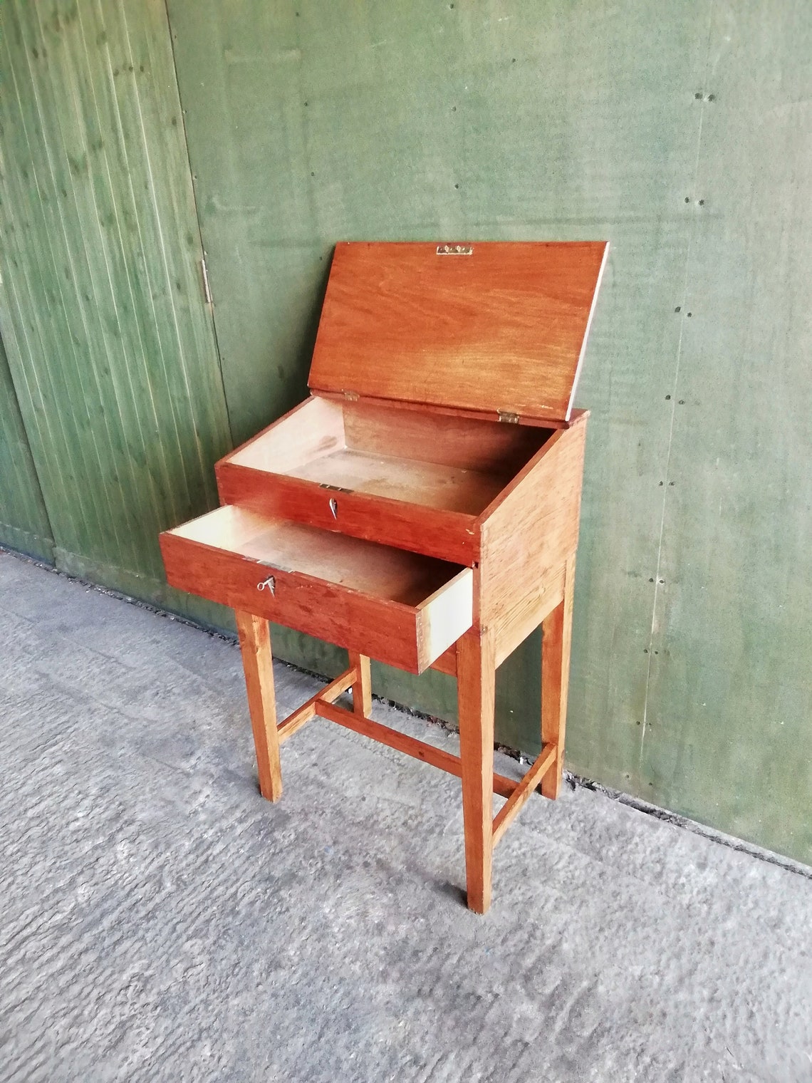Antique 19thC Scribes desk Antique Pine and Oak scribes desk | Etsy