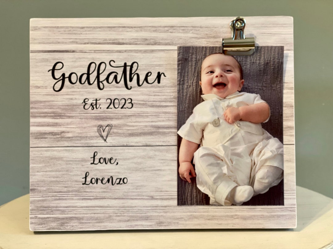 Godfather or Godmother Picture Frame | Baptism Gift | Personalized ...