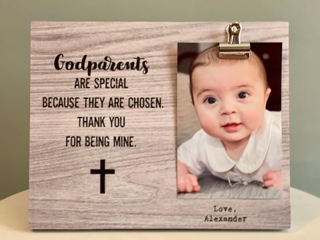 Gift for Godparent Picture Frame | Baptism or Christening Gift Idea ...