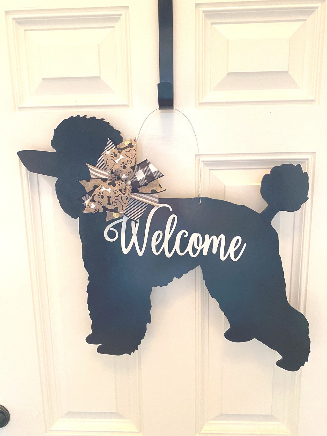 POODLE Door Hanger, Dog Door Hanger, Poodle Decorations. Dog ...