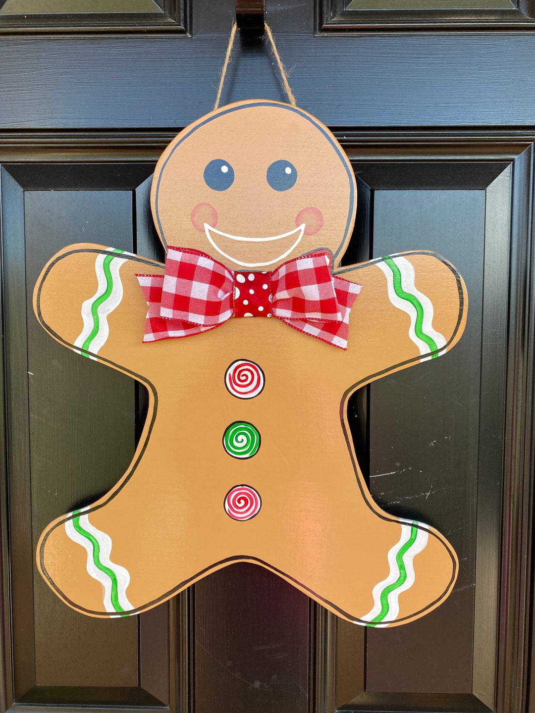 CHRISTMAS DOOR Hanger, Gingerbread Door Hanger, Gingerbread Boy ...