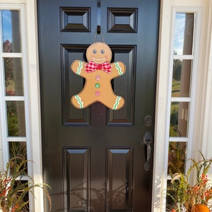 CHRISTMAS DOOR Hanger, Gingerbread Door Hanger, Gingerbread Boy ...
