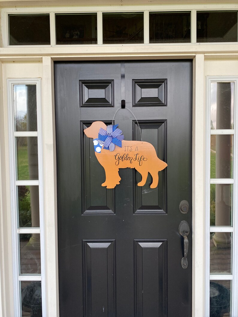 GOLDEN RETRIEVER Door Hanger Everyday Door Hanger Dog Lover | Etsy