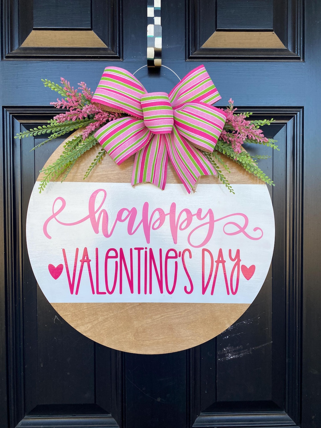 VALENTINE'S DAY Door Hanger, Heart Door Hanger, Cupid Door Hanger, Hugs ...