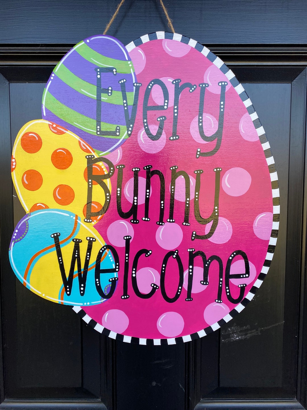 EASTER EGG Door Hanger, Easter Door Hanger for Front Door, Easter Decor ...