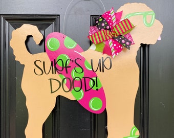 Labradoodle / Goldendoodle / Doodle Welcome Dog Door Hanger Sign - Etsy