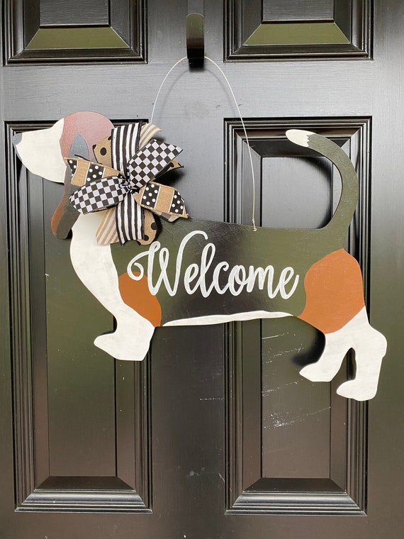 BASSET HOUND Door Hanger Everyday Door Hanger Dog Lover Dog - Etsy