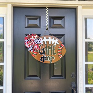 FOOTBALL Door Hanger, Football Sign, Sports Team Sign, College Football ...