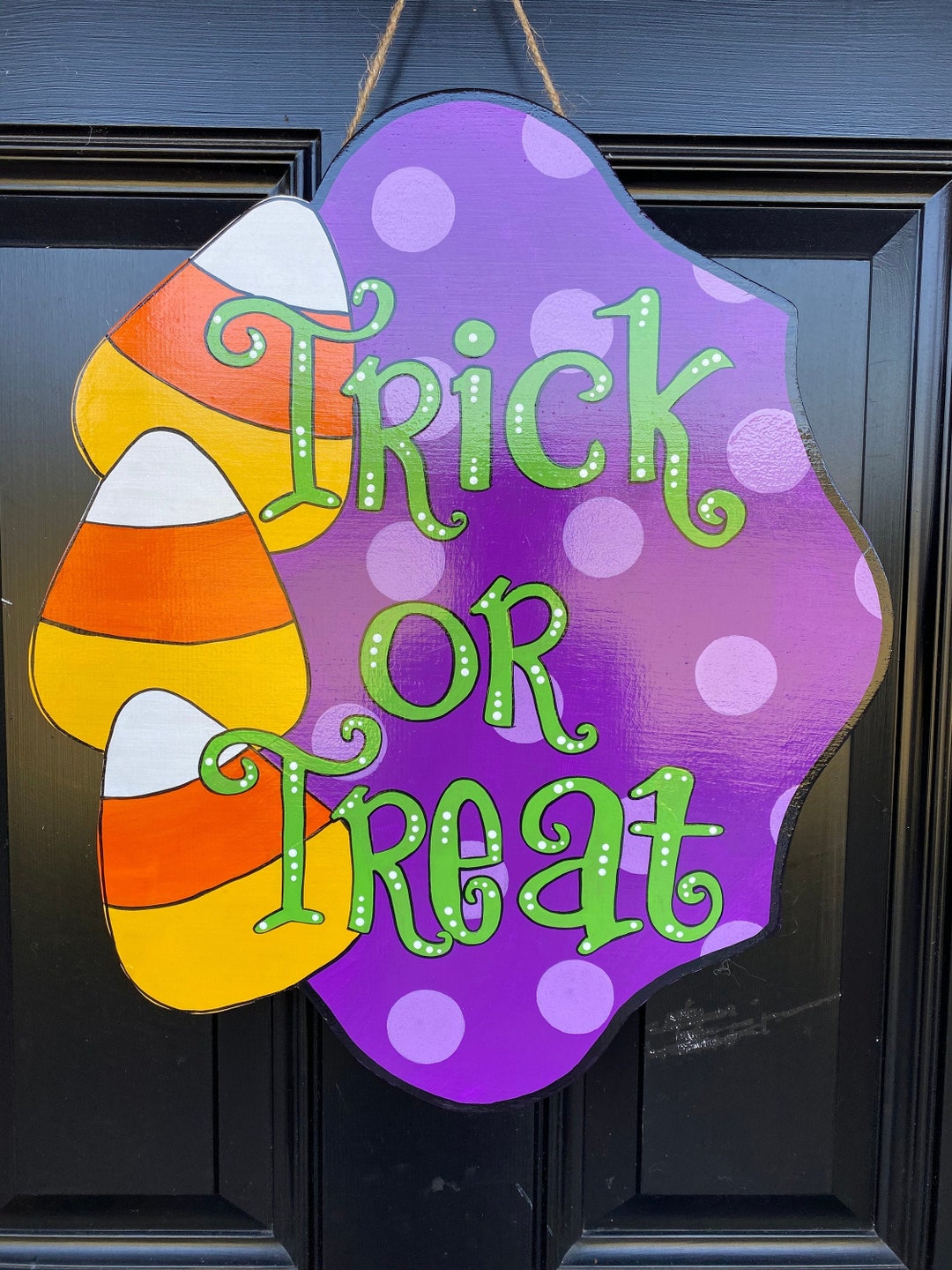 HALLOWEEN Door Hanger, Trick or Treat Door Hanger, Fall Door Hanger ...