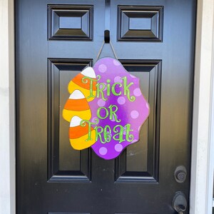 HALLOWEEN Door Hanger, Trick or Treat Door Hanger, Fall Door Hanger ...