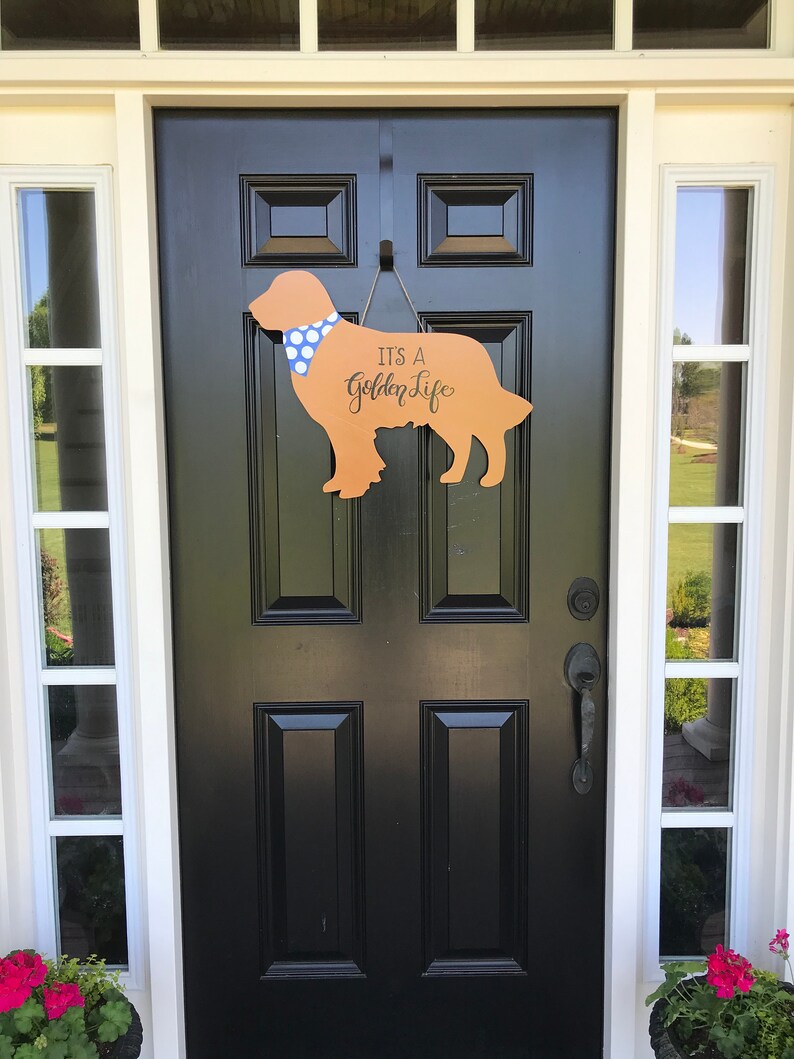 GOLDEN RETRIEVER Door Hanger Everyday Door Hanger Dog Lover | Etsy