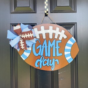 FOOTBALL Door Hanger, Football Sign, Sports Team Sign, College Football ...