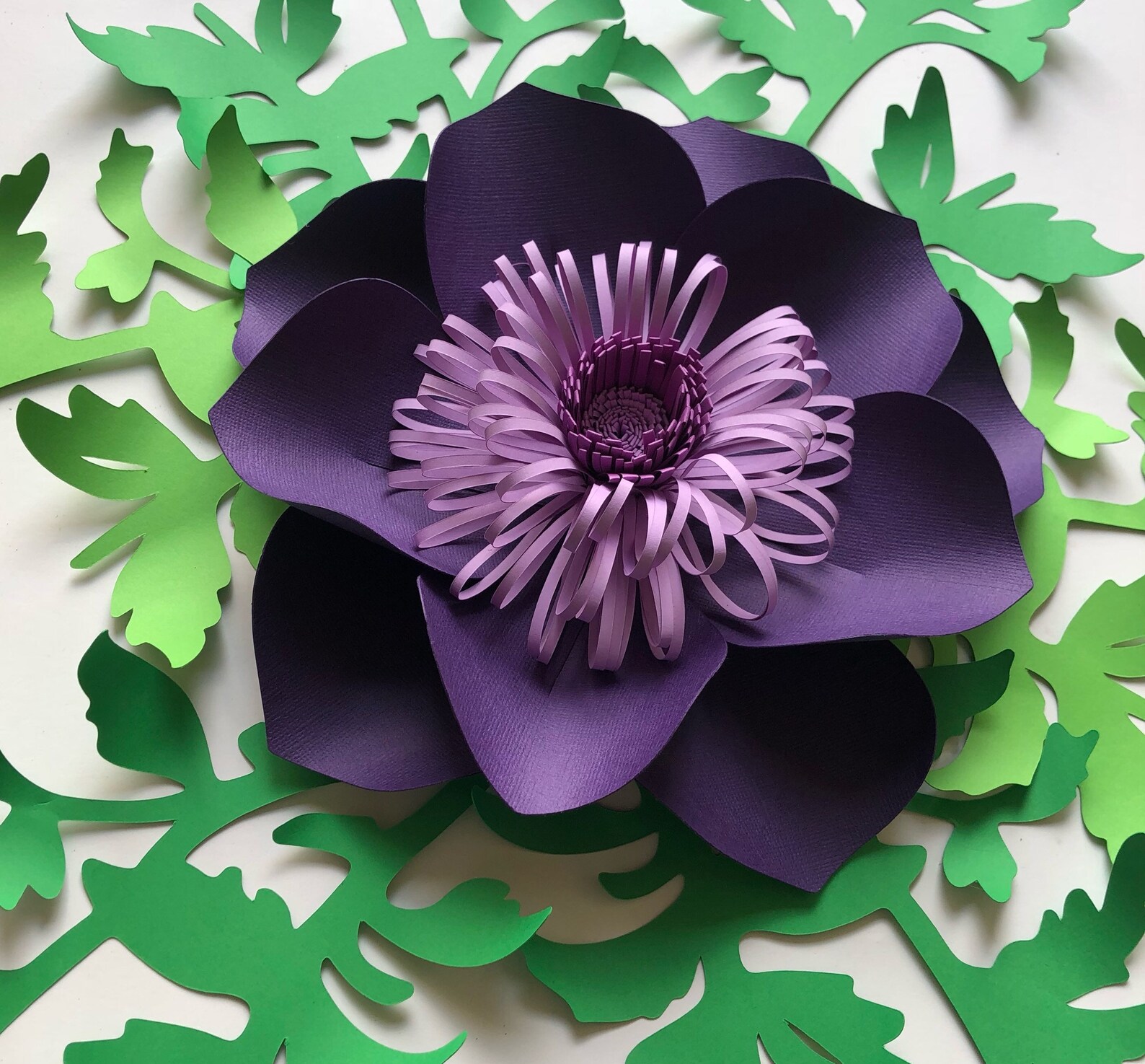 Pom Pom Paper Flower Center, SVG File, Flower Center Pattern, DIY Paper ...