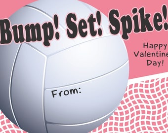 Volleyball valentine | Etsy