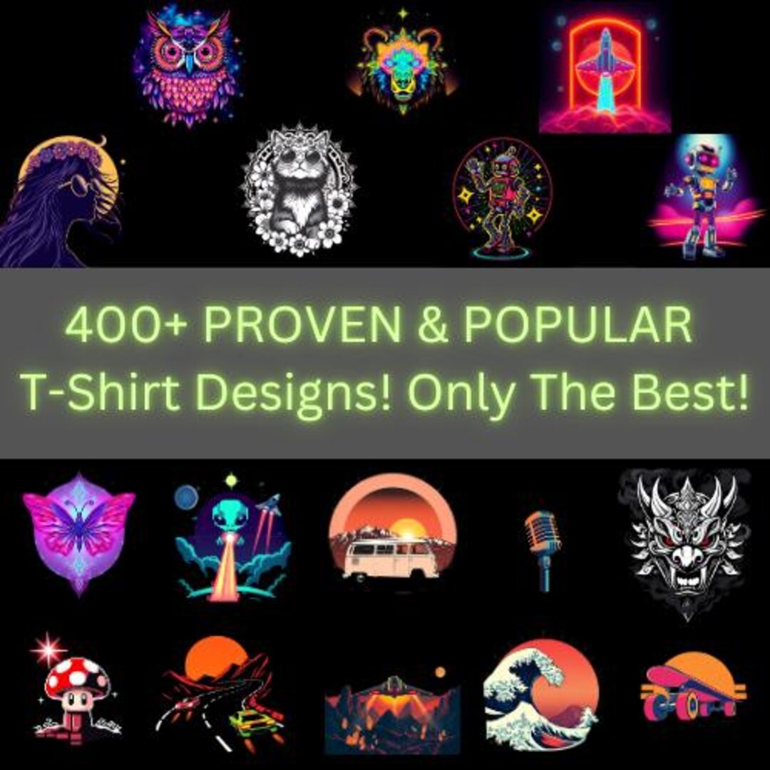 400+ T-shirt Designs Bundle, Artistic T-shirt Designs, Colorful Tshirt ...