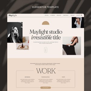 Aesthetic Wordpress One Page Template Kit Maylight - Minimal, Elegant ...