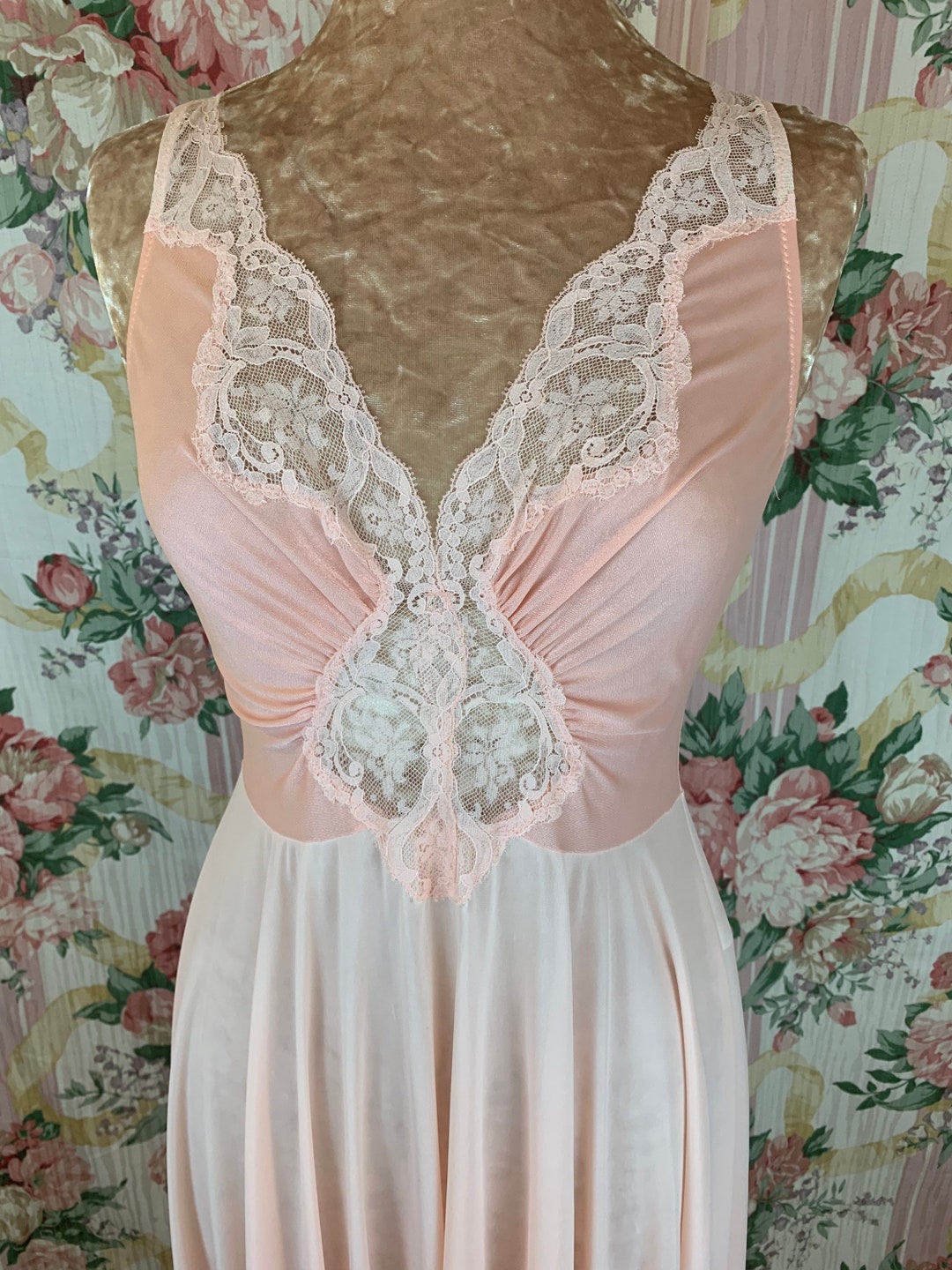 New~shimmering Sands Peach Olga Nightgown - Etsy