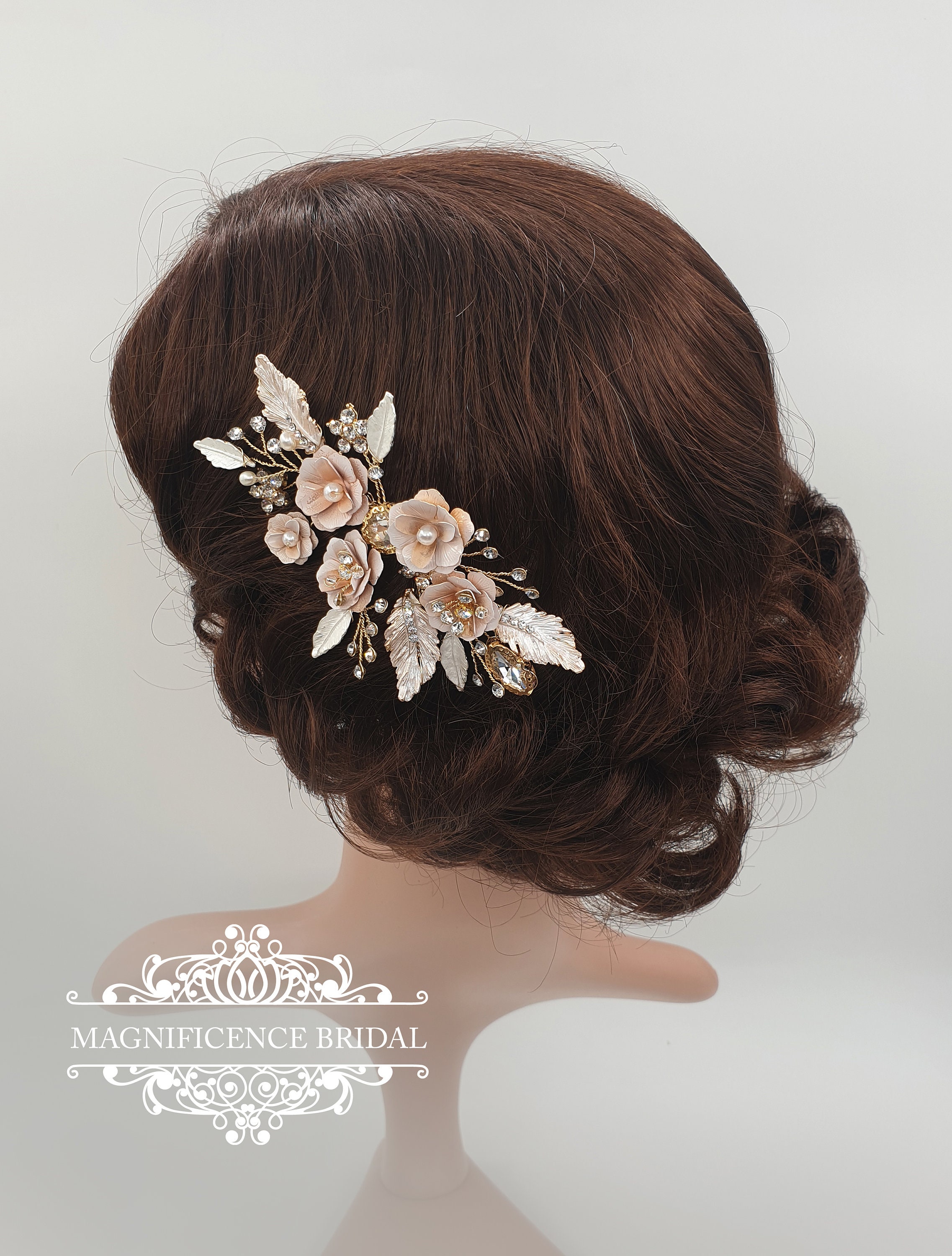 Bridal Comb Blush Comb Bridal Headpiece Blush Headpiece Wedding
